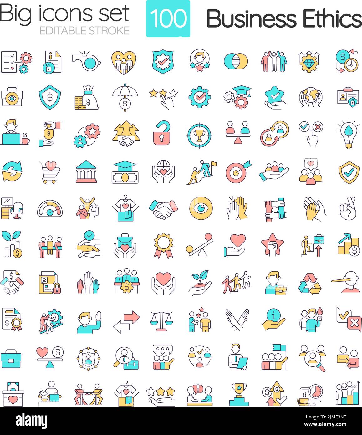 Business ethics color icon hi-res stock photography and images - Alamy