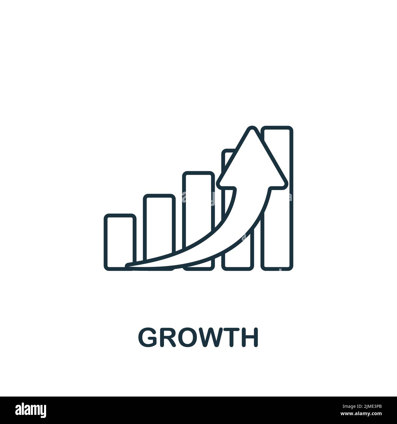 Growth icon. Monochrome simple Business Motivation icon for templates ...