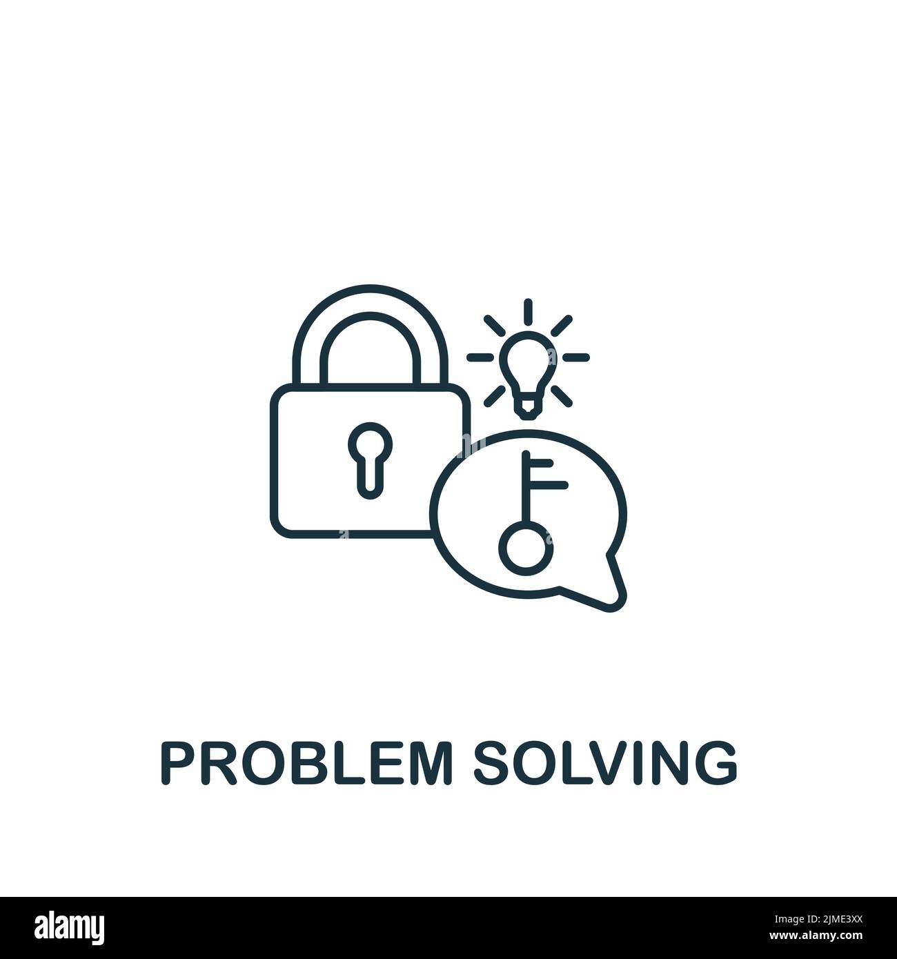 Problem Solving icon. Monochrome simple Business Motivation icon for ...