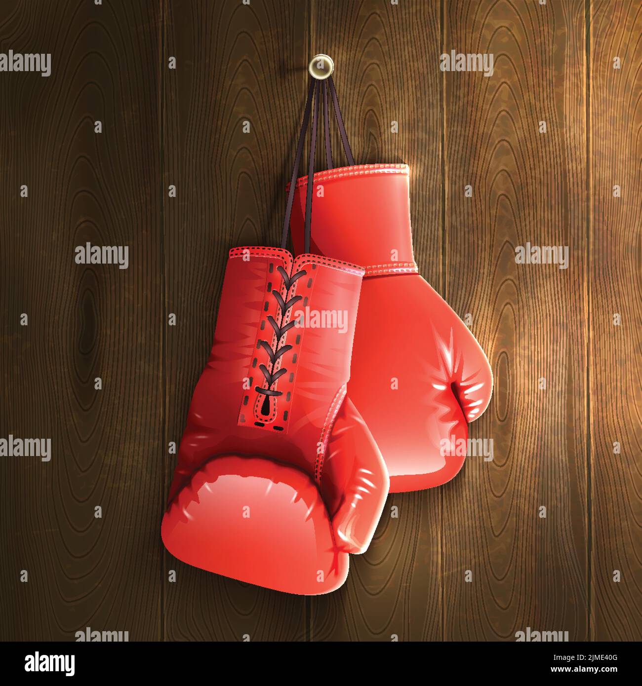 Hanging boxing gloves Stock Vector Images - Alamy