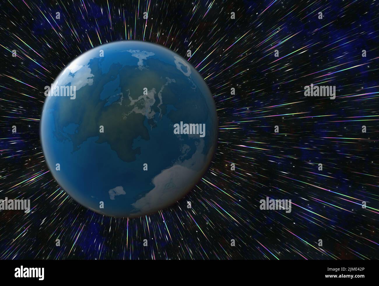 View from space of the fast-flying planet earth Stock Photo - Alamy