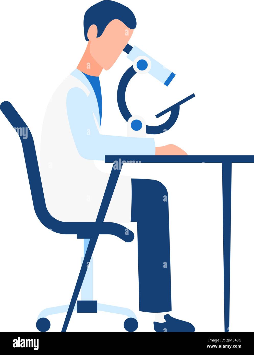 Scientist looking in microscope. Scientific research. Man working in ...