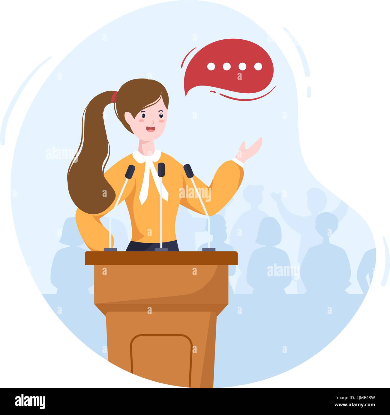 Politician Cartoon Hand Drawn Illustration with Election and Democratic ...