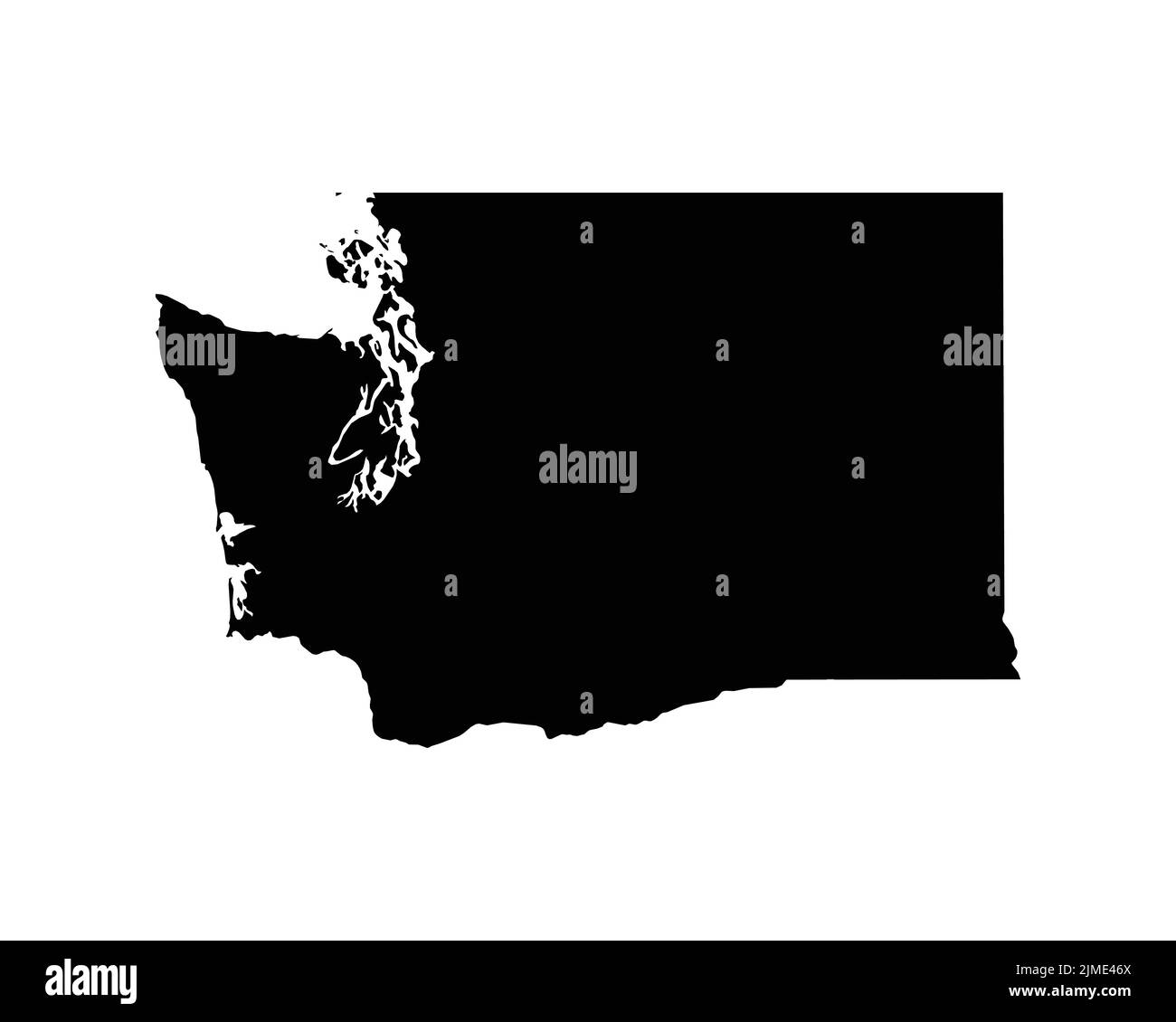 Washington territory map hi-res stock photography and images - Alamy