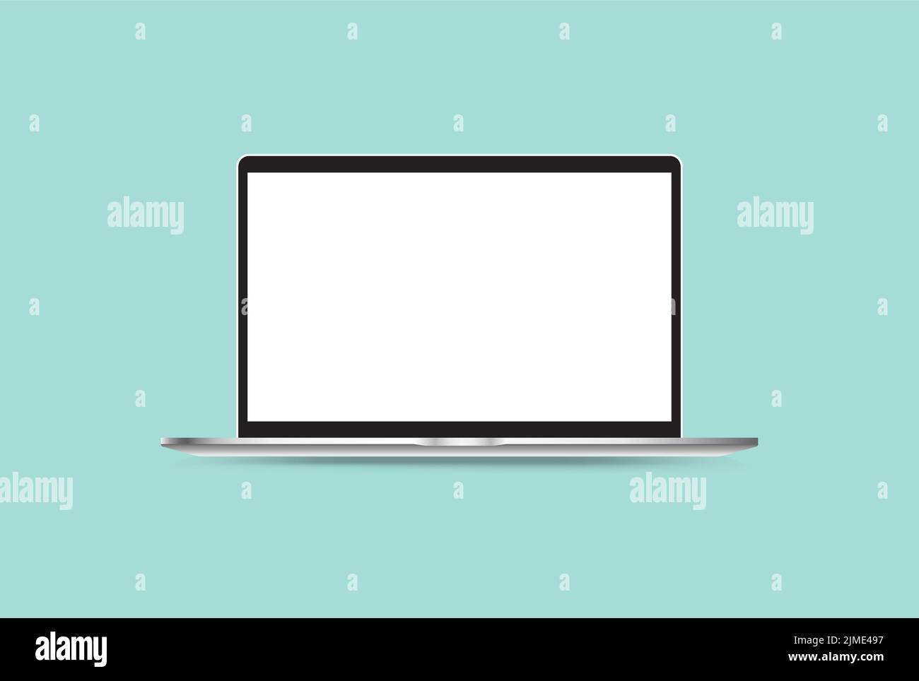 Metallic Modern Laptop Slim Bezels Illustration Computer Display ...