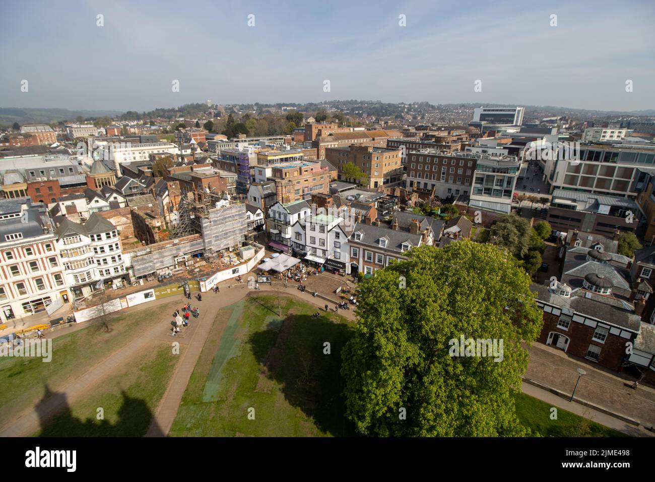 EXETER, DEVON, UK - APRIL 16, 2022 Exeter Cathedral - Exeter City ...