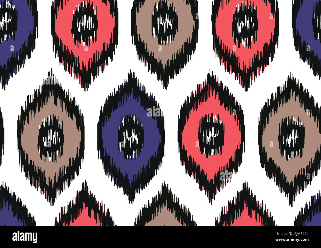 Uzbek ikat seamless pattern-traditional silk fabric in Uzbekistan ...