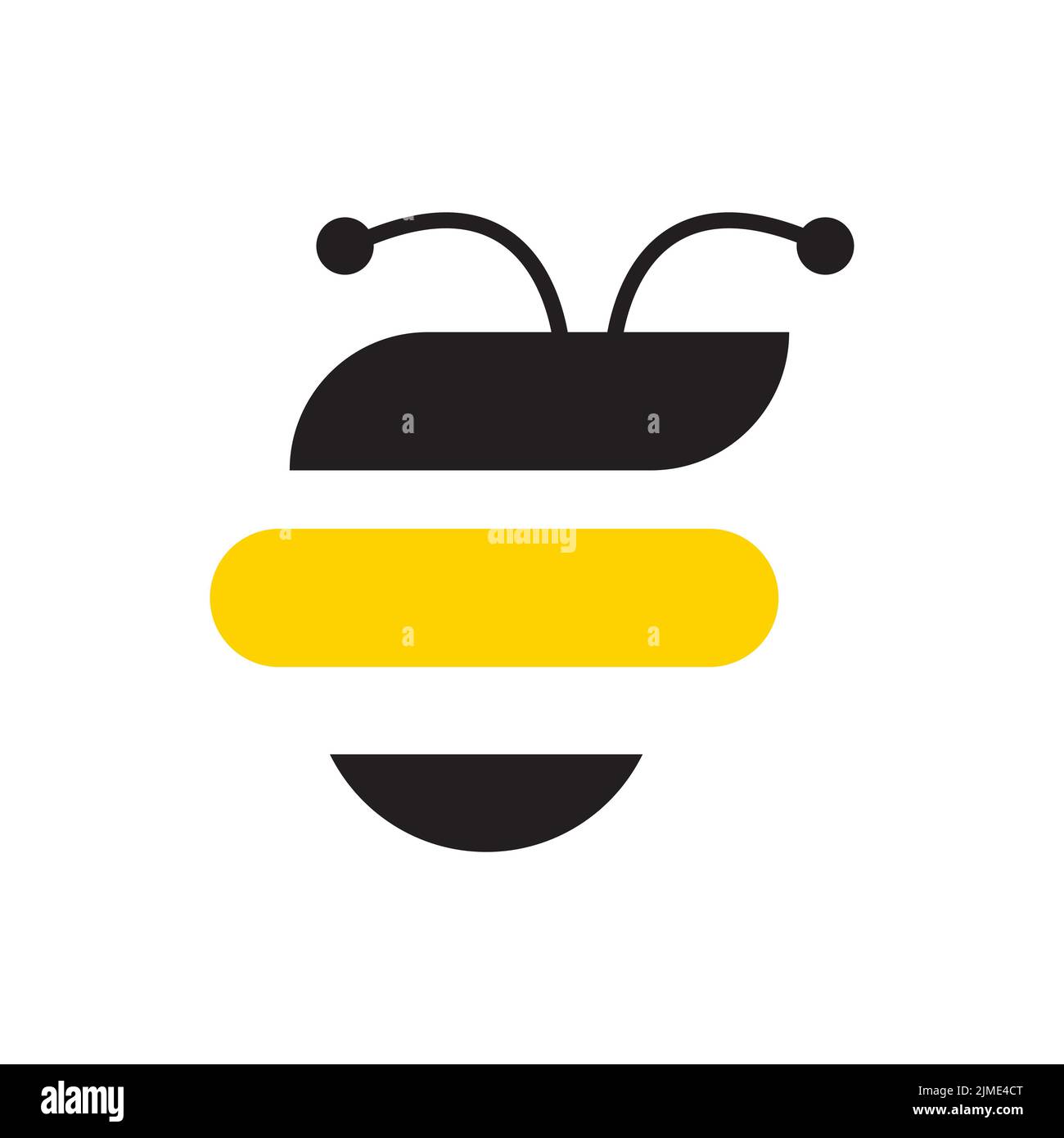 simple yellow honey bee free icon vector logo Stock Vector Image & Art ...