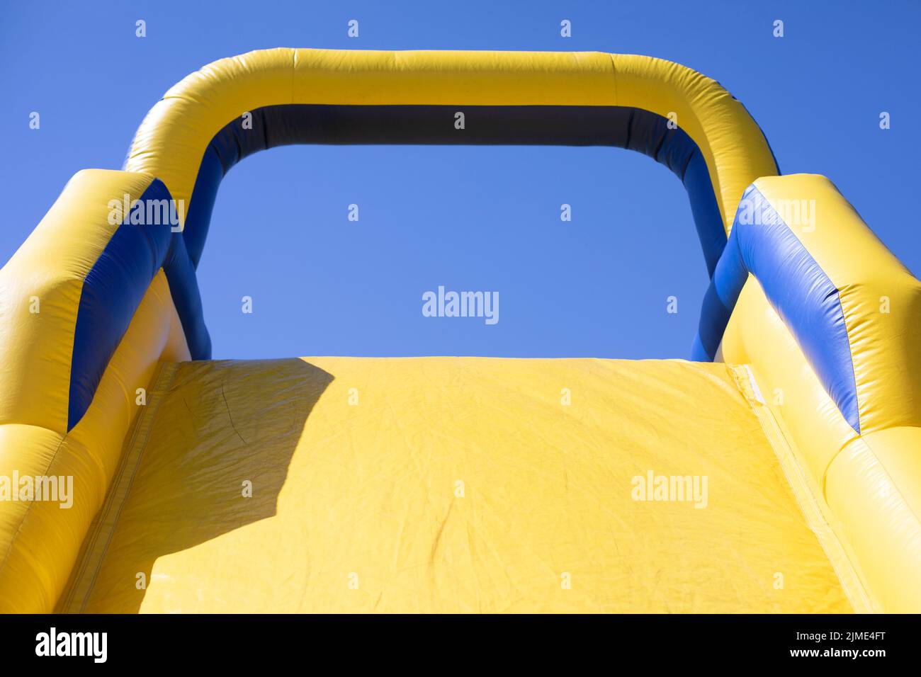 Inflatable obstacle course for fun. Inflatable structure in the park ...