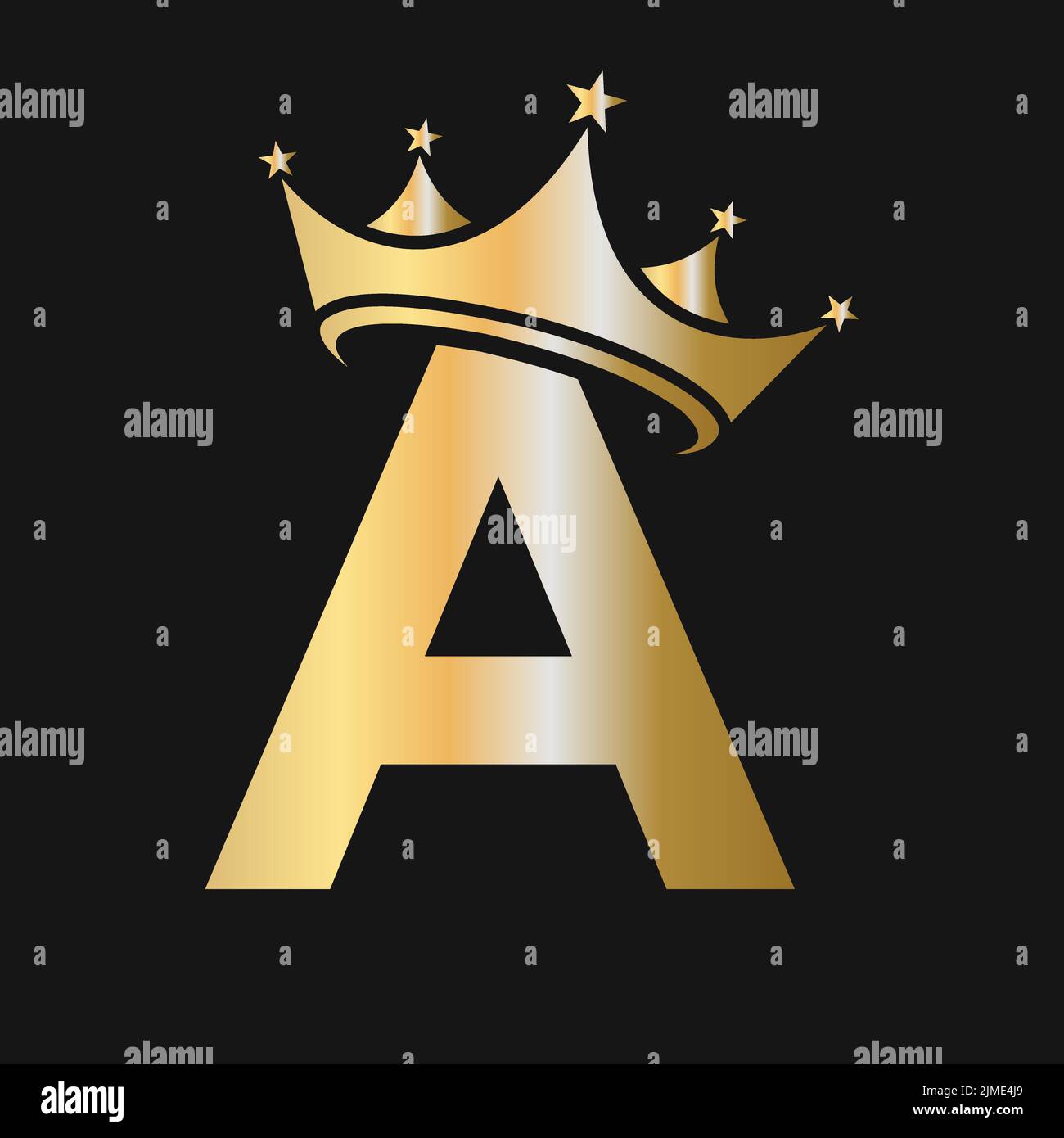 Letter A Crown Logo. Crown Logo on Letter A Vector Template for Beauty ...