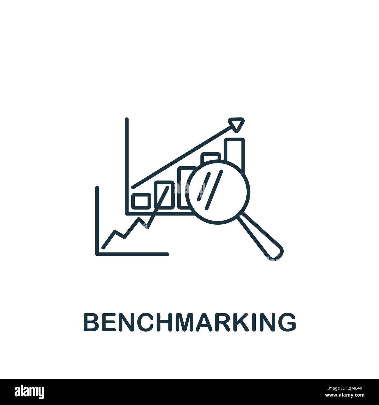 Benchmarking icon. Monochrome simple Business Management icon for ...