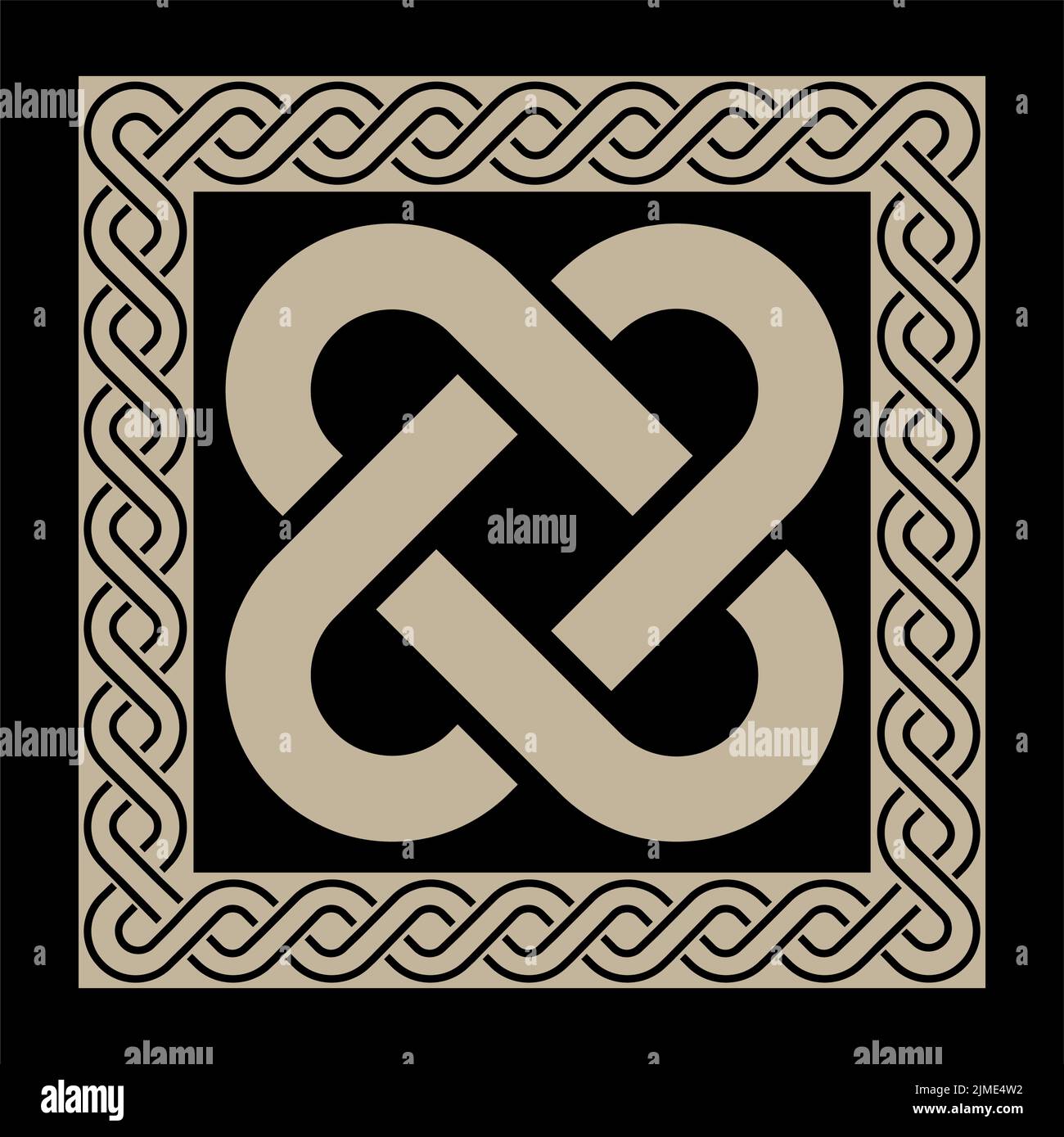 Scandinavian Viking design. Frame in Ancient Celtic Scandinavian style ...