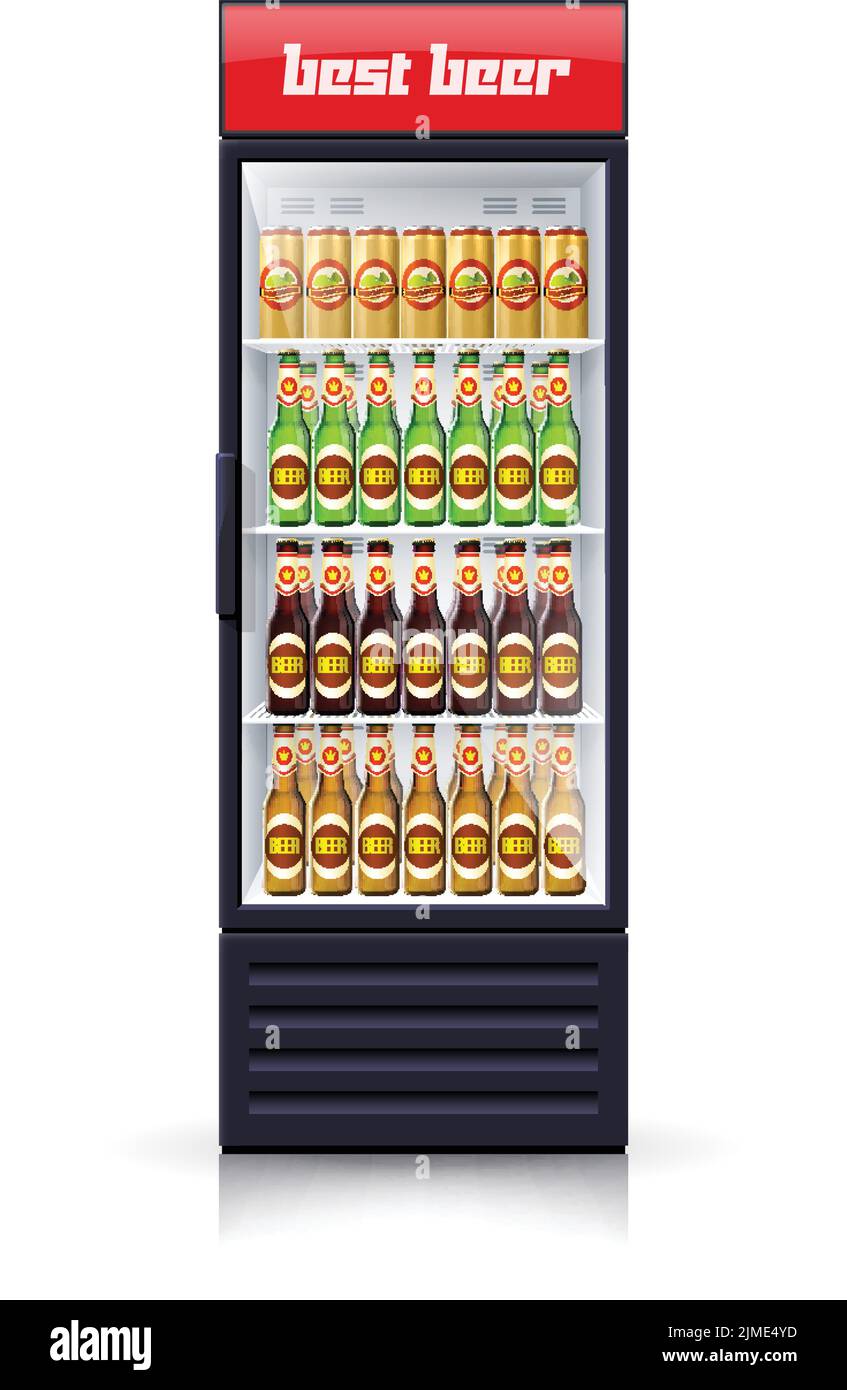 Beer shop fridge Stock Vector Images - Alamy