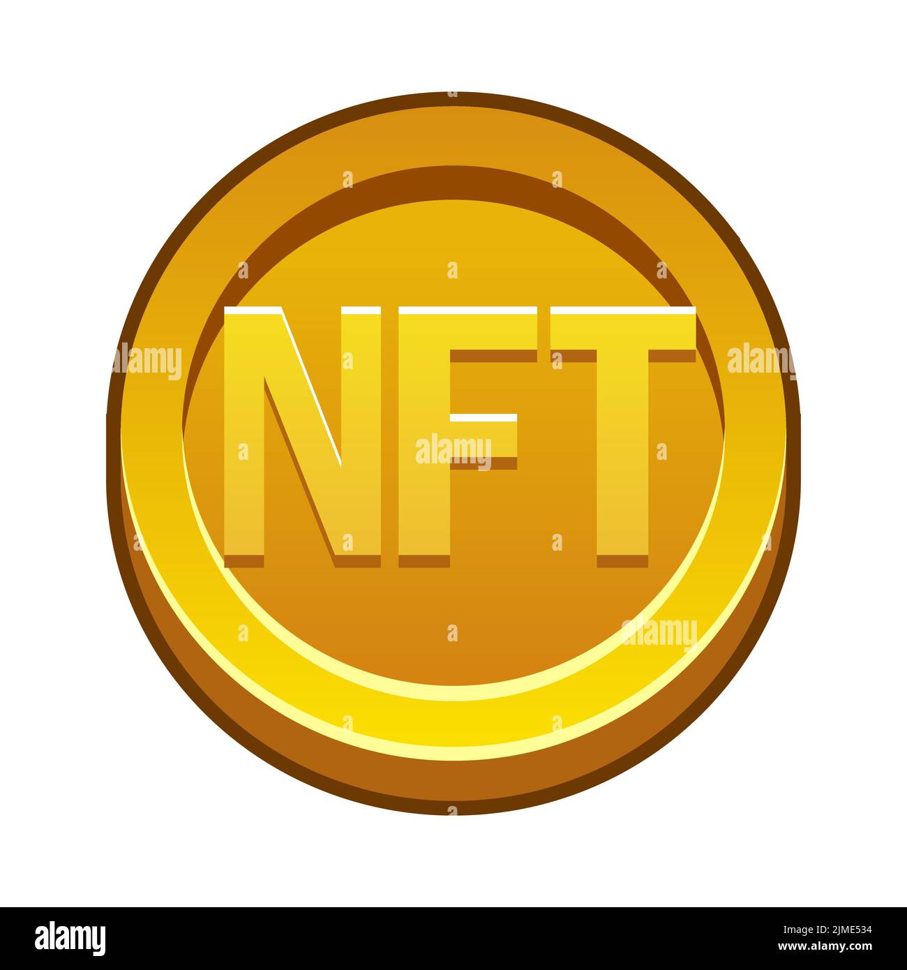 Cryptocurrency, NFT-token Internet currency of the future. Vector coin ...