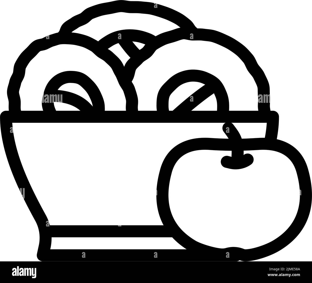 apple plate line icon vector illustration Stock Vector Image & Art - Alamy