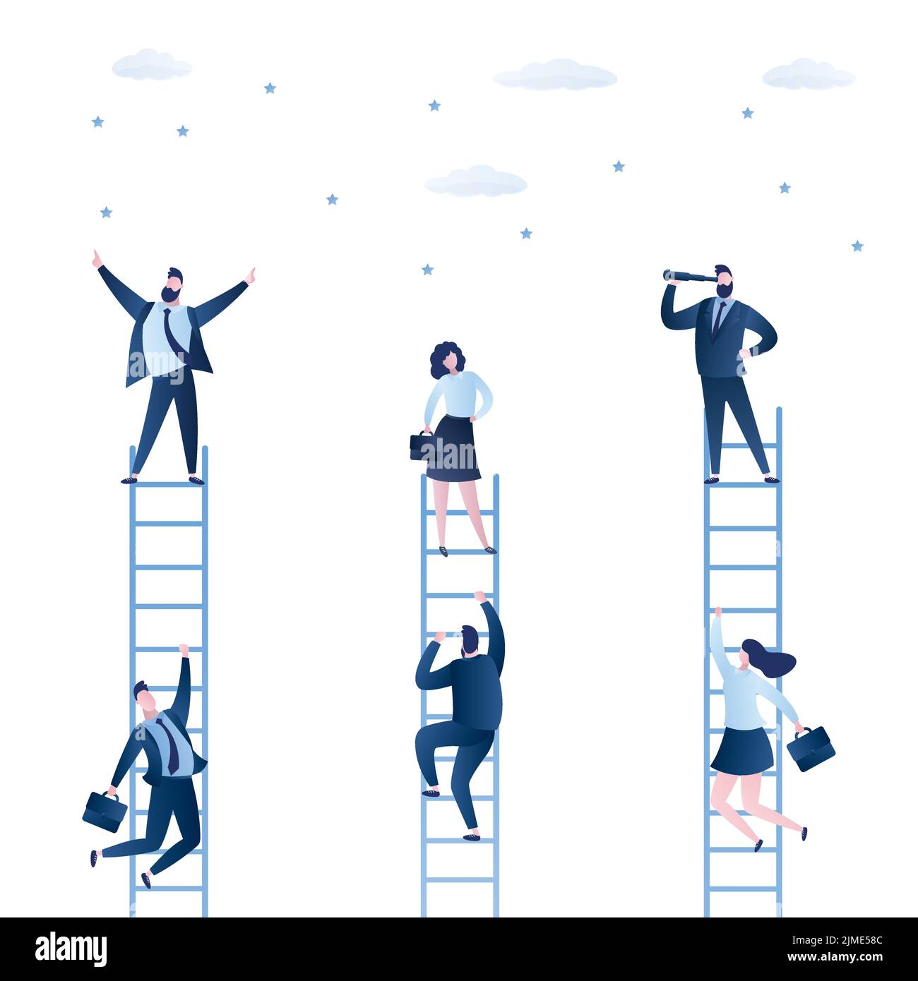 Climbing on chair Stock Vector Images - Alamy