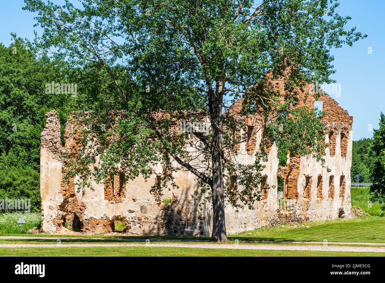 Old Abandoned Manor House Ruins - Paulava Republic, Lithuania Stock ...