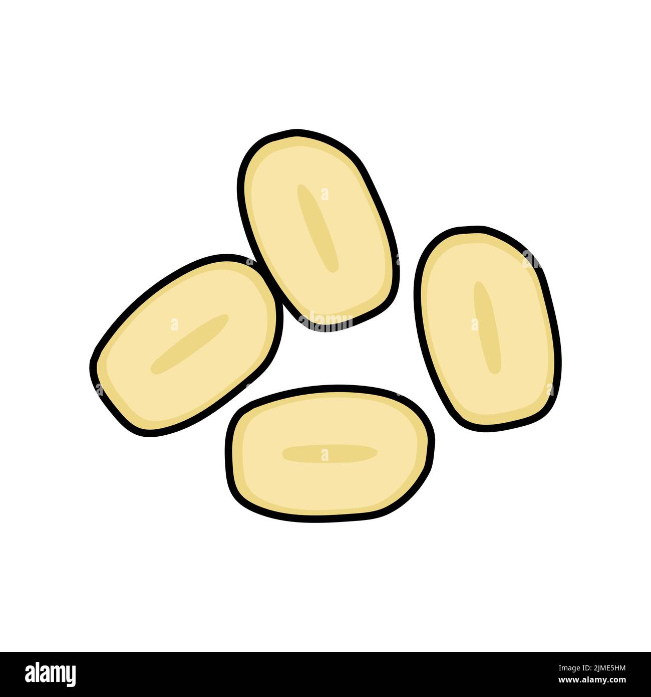 Chopped potato color line icon. Natural vegetable. Pictogram for web ...