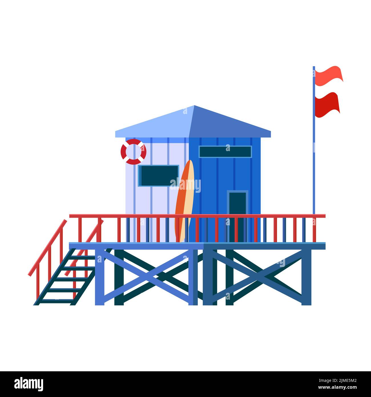 Florida beach lifeguard station Cut Out Stock Images & Pictures - Alamy