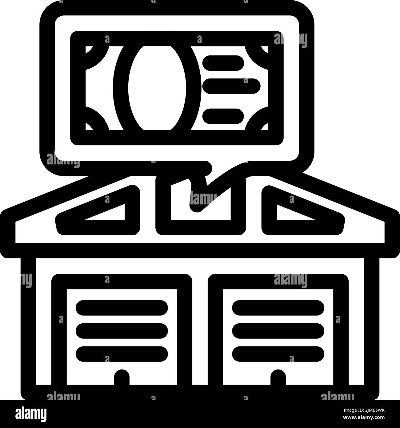 warehouse goods line icon vector illustration Stock Vector Image & Art ...