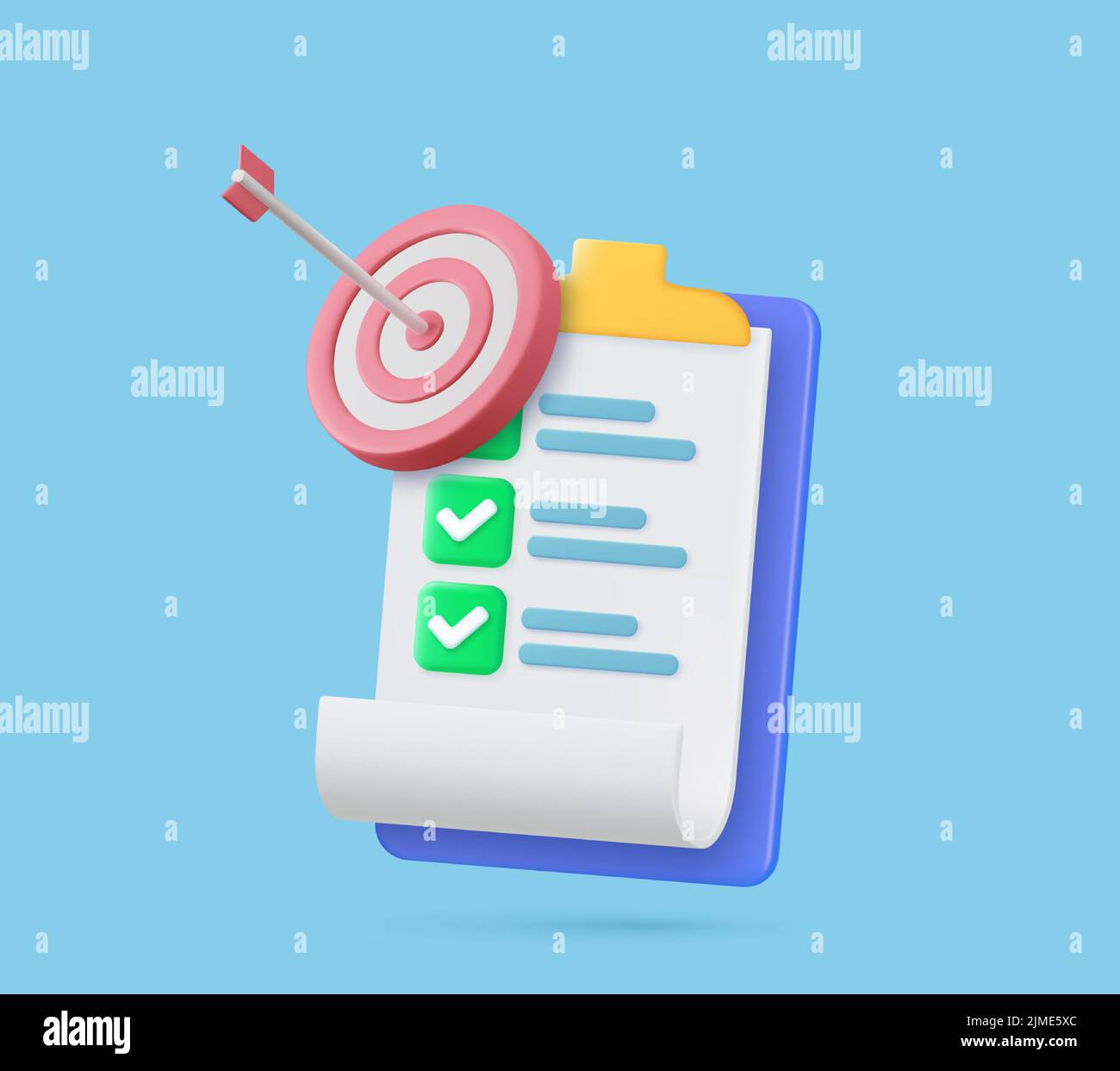 3d Clipboard, checklist symbol Stock Vector Image & Art - Alamy