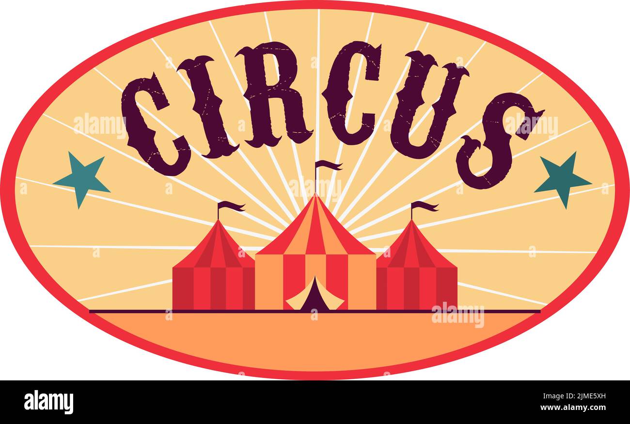Festival event logo. Round circus vintage label Stock Vector Image ...