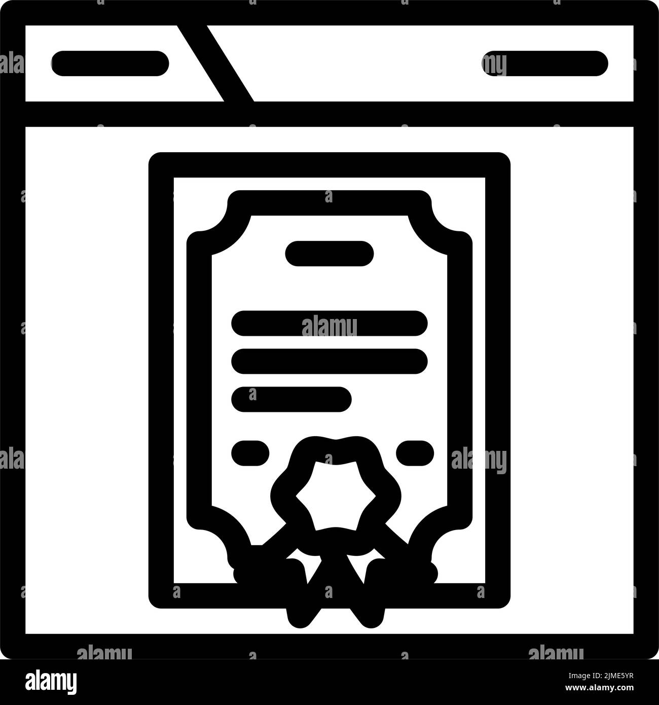 license document line icon vector illustration Stock Vector Image & Art ...