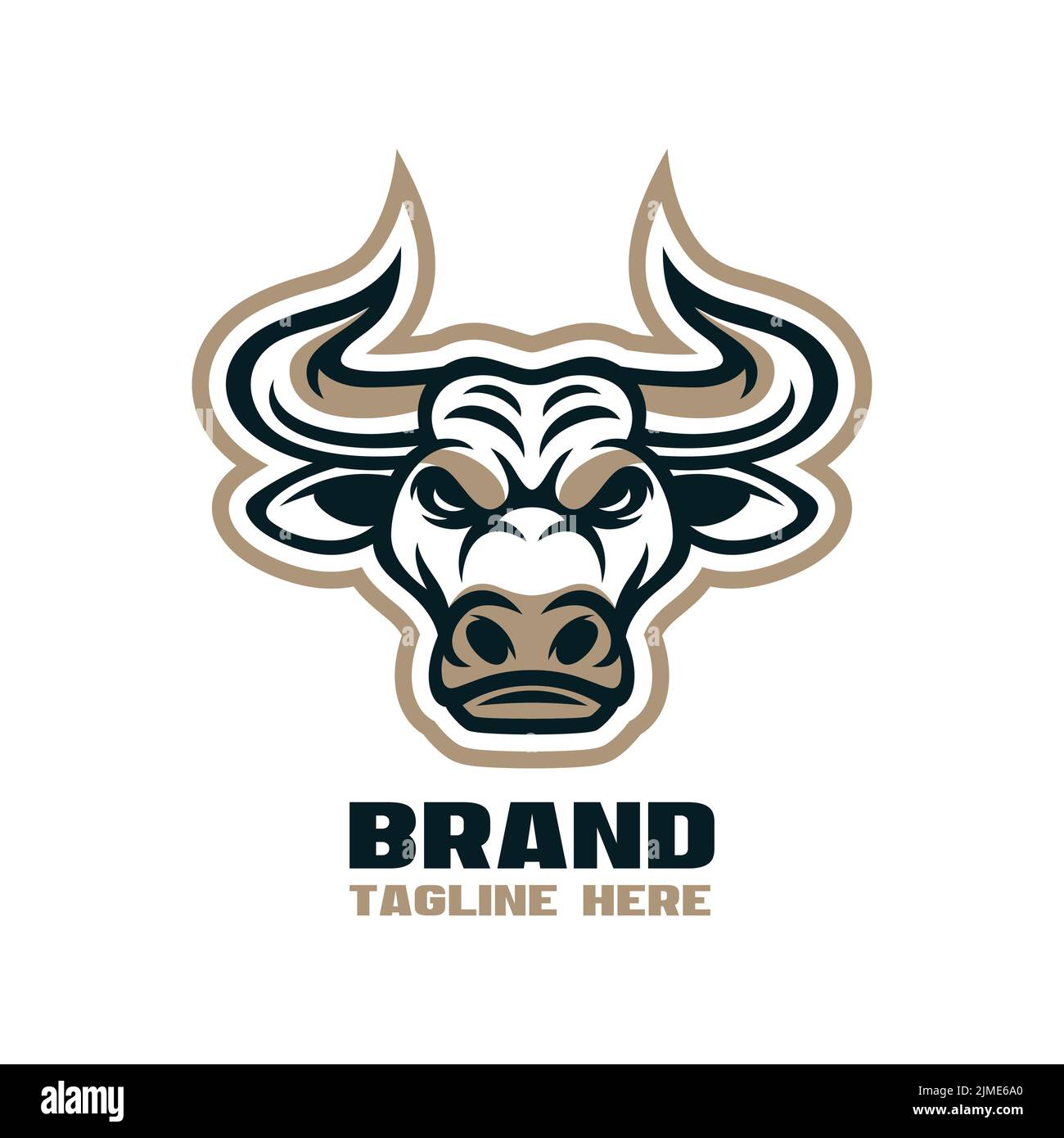 Modern mascot head bull logo. Vector illustration Stock Vector Image ...