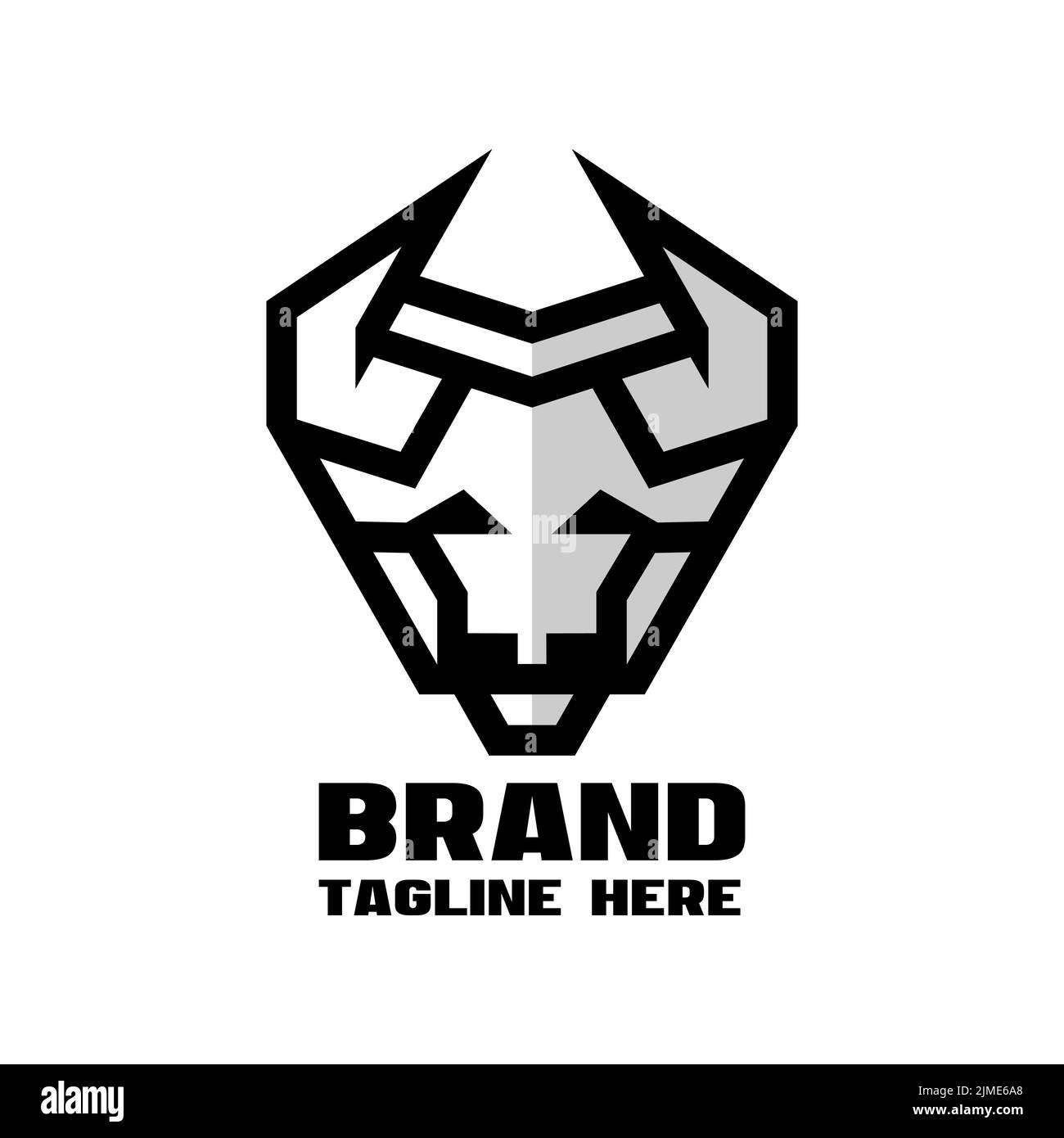 Modern bull head logo. Vector illustration Stock Vector Image & Art - Alamy