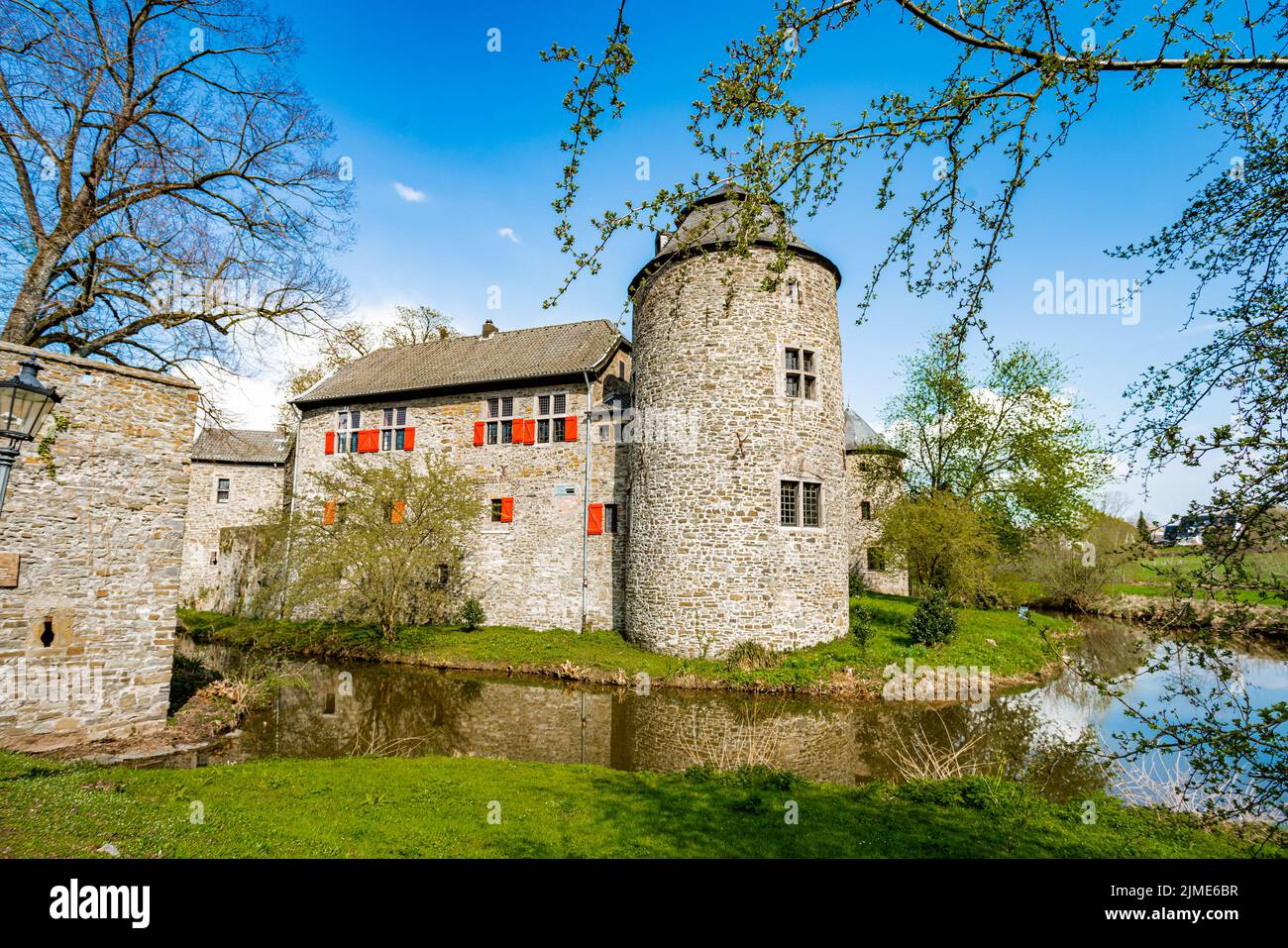 Medieval Water Castle Ratingen, near Dusseldorf, Germany Stock Photo ...