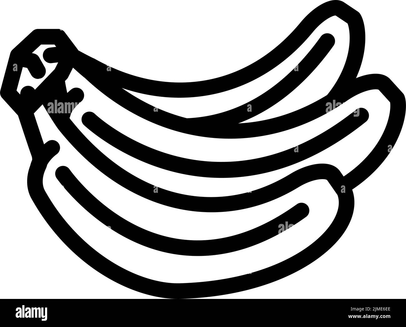 branch banana bunch line icon vector illustration Stock Vector Image ...