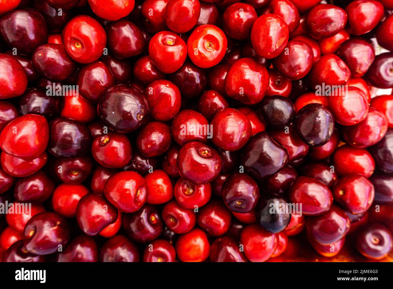 Cherry fruit background hi-res stock photography and images - Alamy