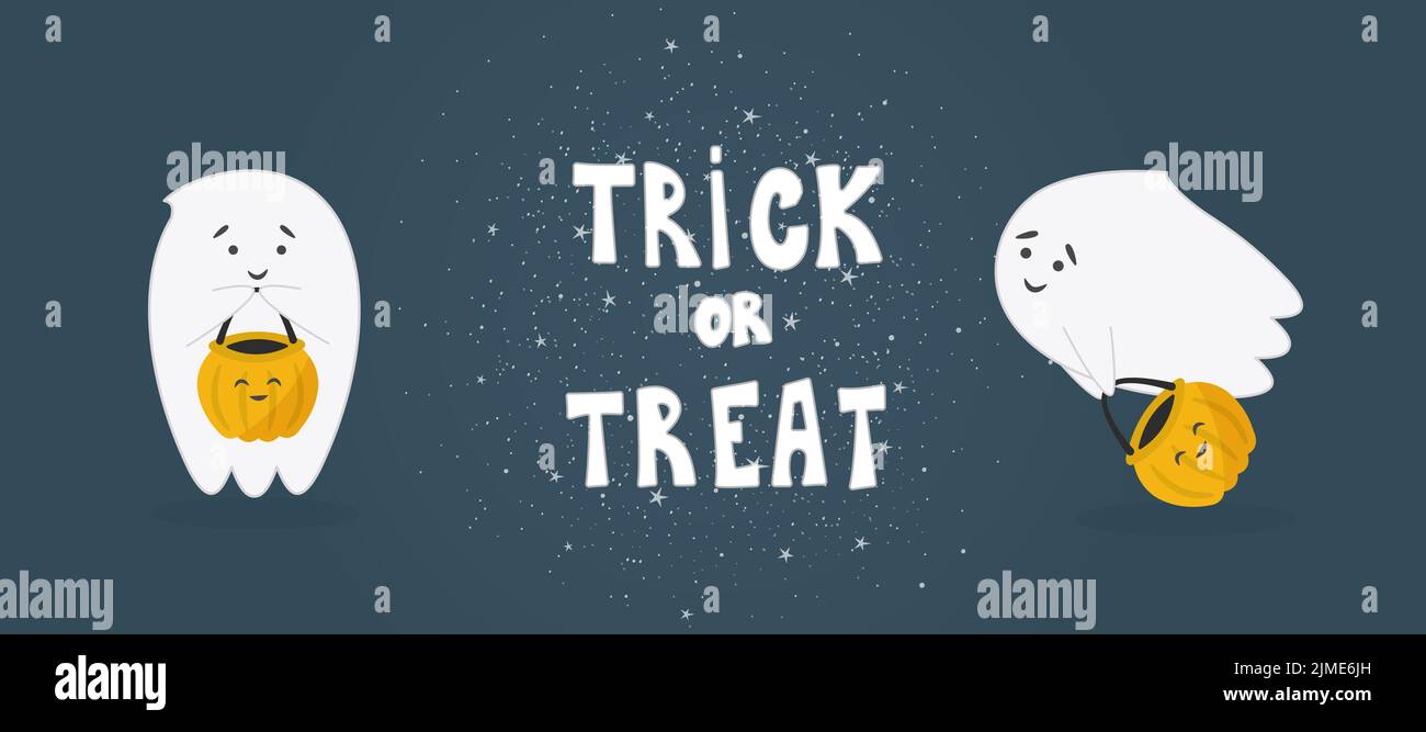 Cute little ghosts Stock Vector Image & Art - Alamy