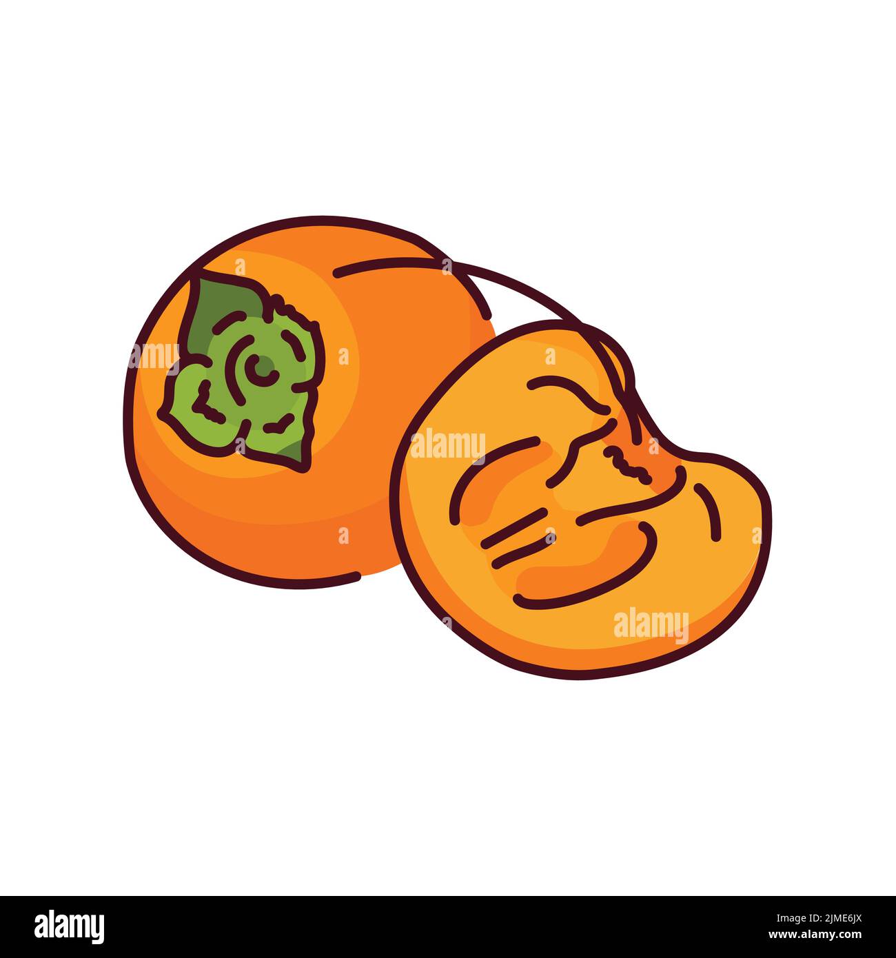 Persimmon concept icon hi-res stock photography and images - Alamy