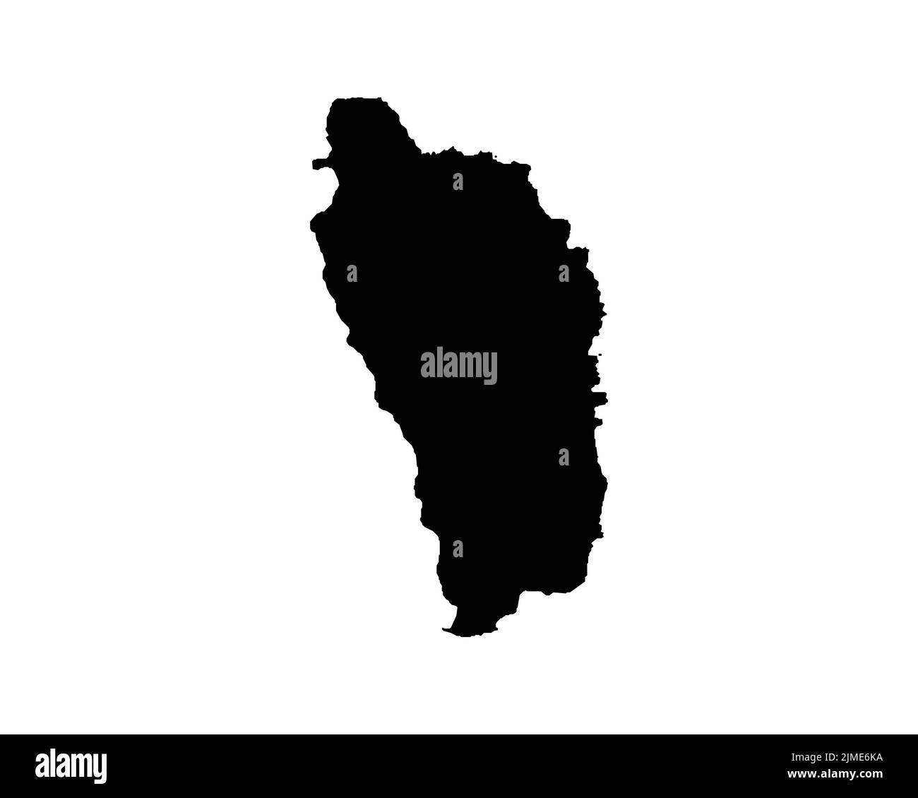 Dominica Map. Dominican Country Map. Dominique Dominik Black and White ...
