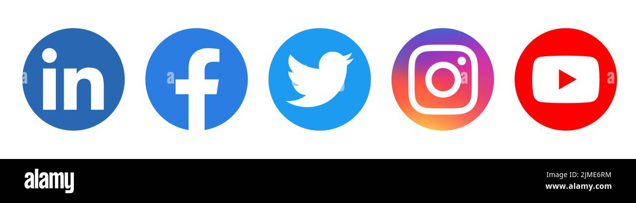 Social media app icon set Stock Vector Image & Art - Alamy