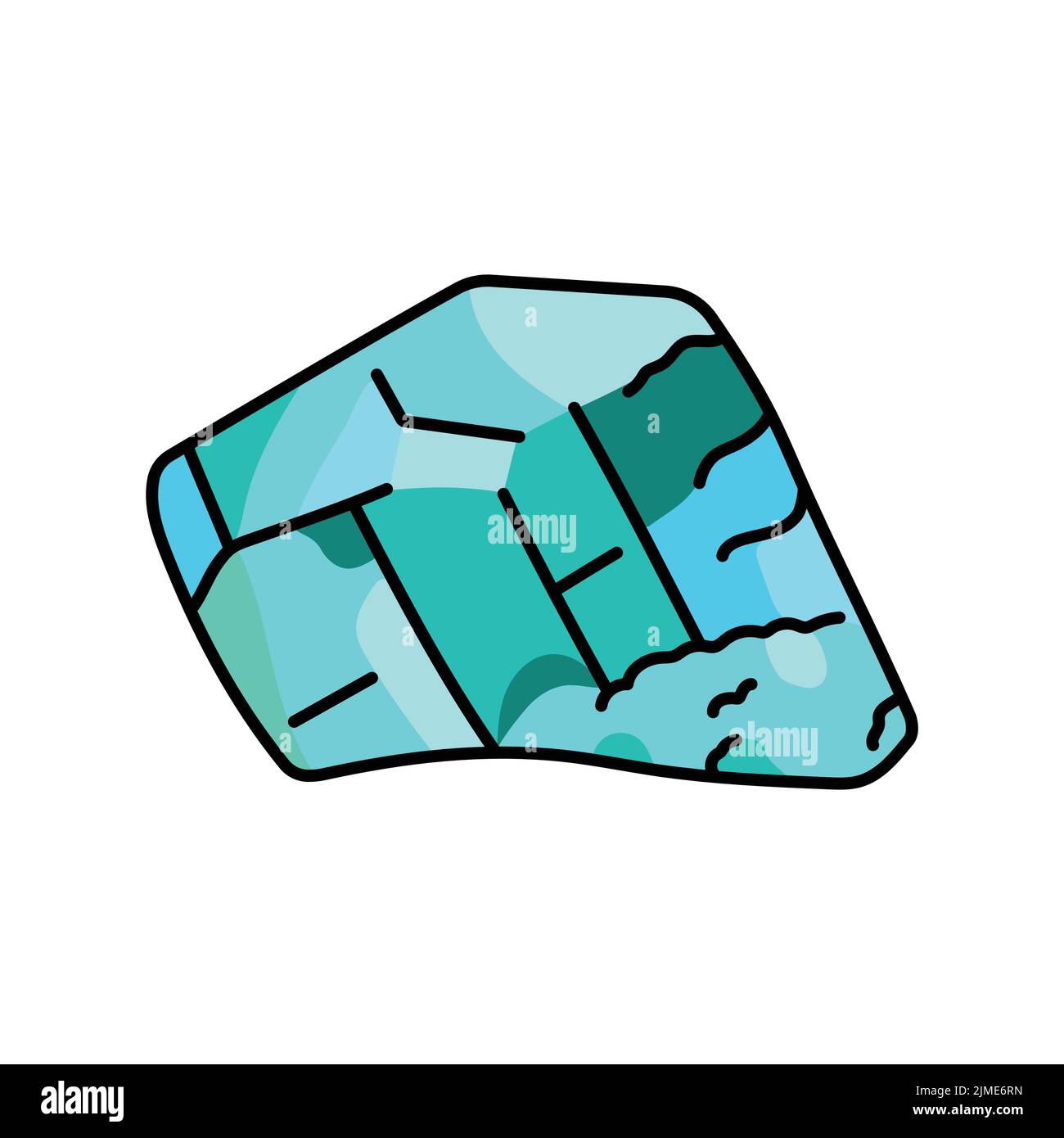 Aquamarine color line icon. Precious stones. Pictogram for web page ...
