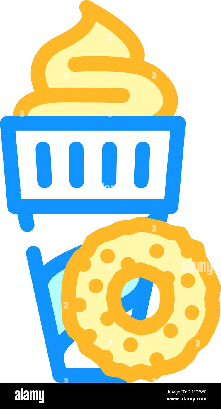 ice cream pineapple color icon vector illustration Stock Vector Image ...