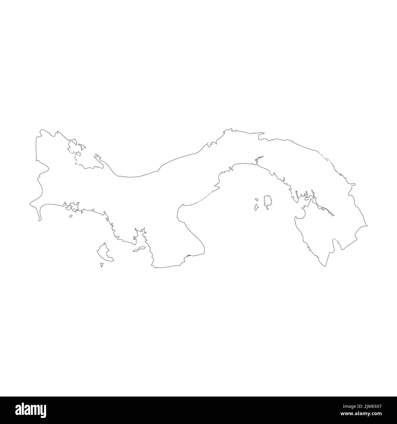Panama vector country map outline Stock Vector Image & Art - Alamy