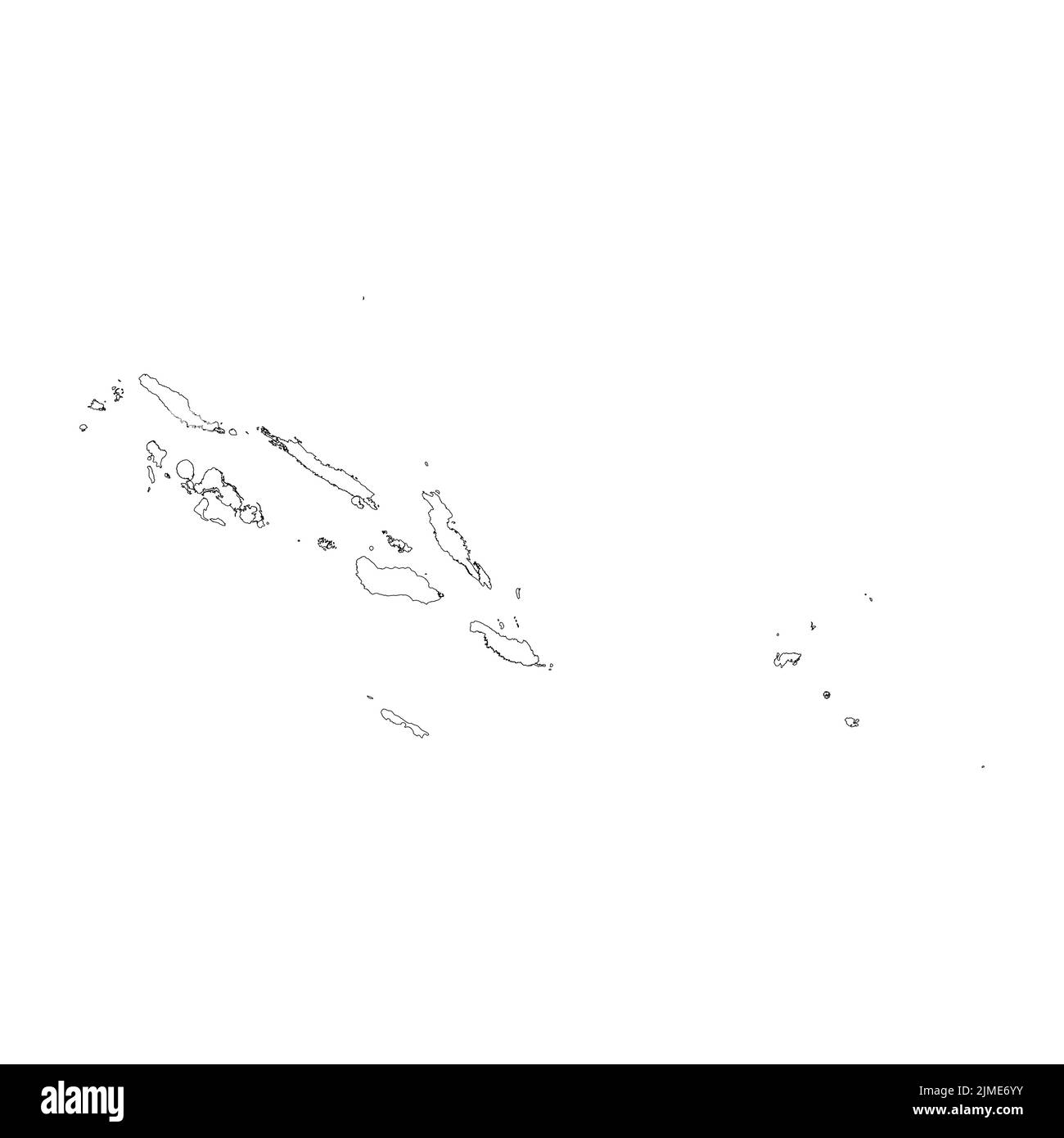 Solomon Islands vector country map outline Stock Vector Image & Art - Alamy