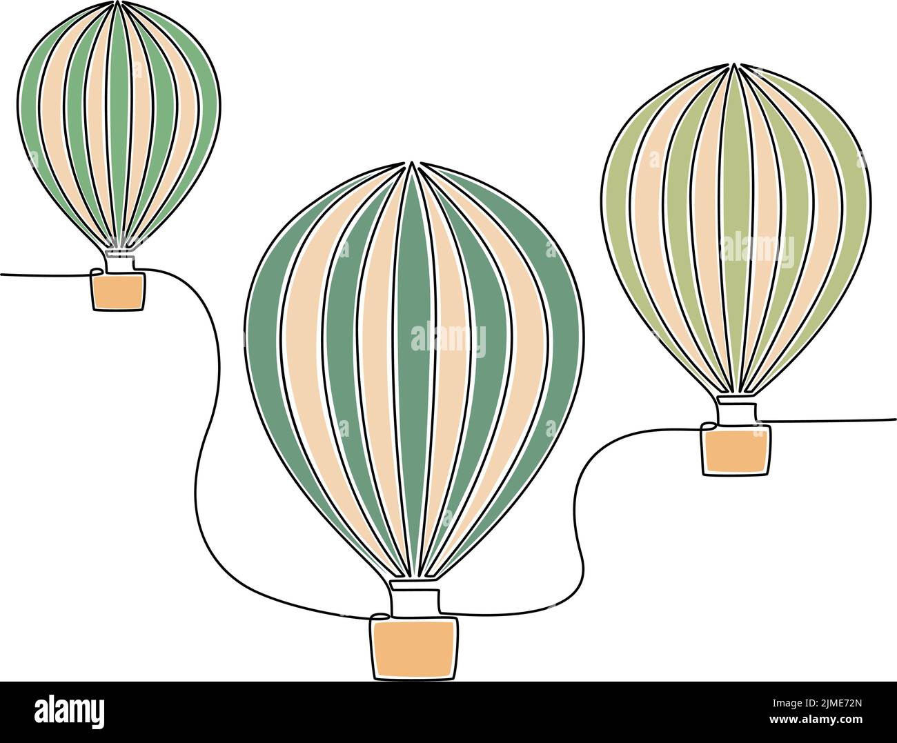 Three flying balloons Stock Vector Images - Alamy