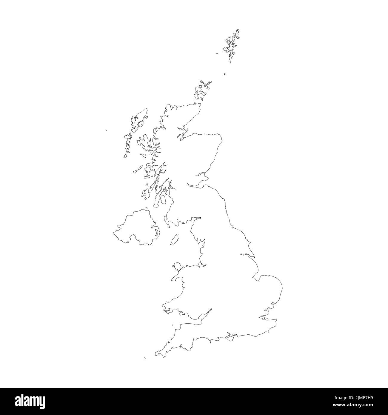 Outline map of britain hi-res stock photography and images - Alamy