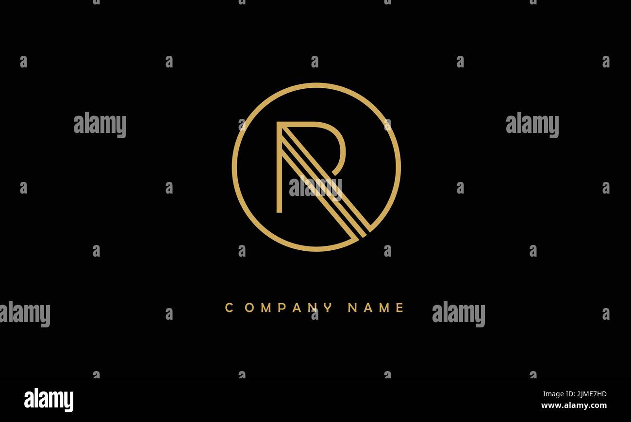 Letter r badge logo hi-res stock photography and images - Alamy