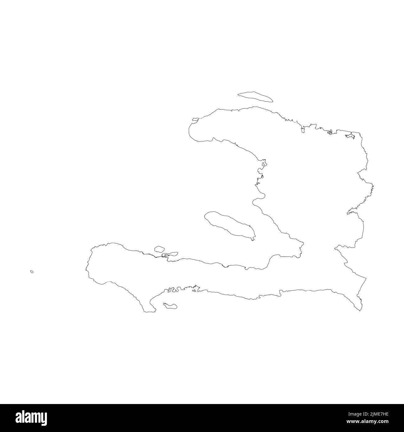 Haiti vector country map outline Stock Vector Image & Art - Alamy
