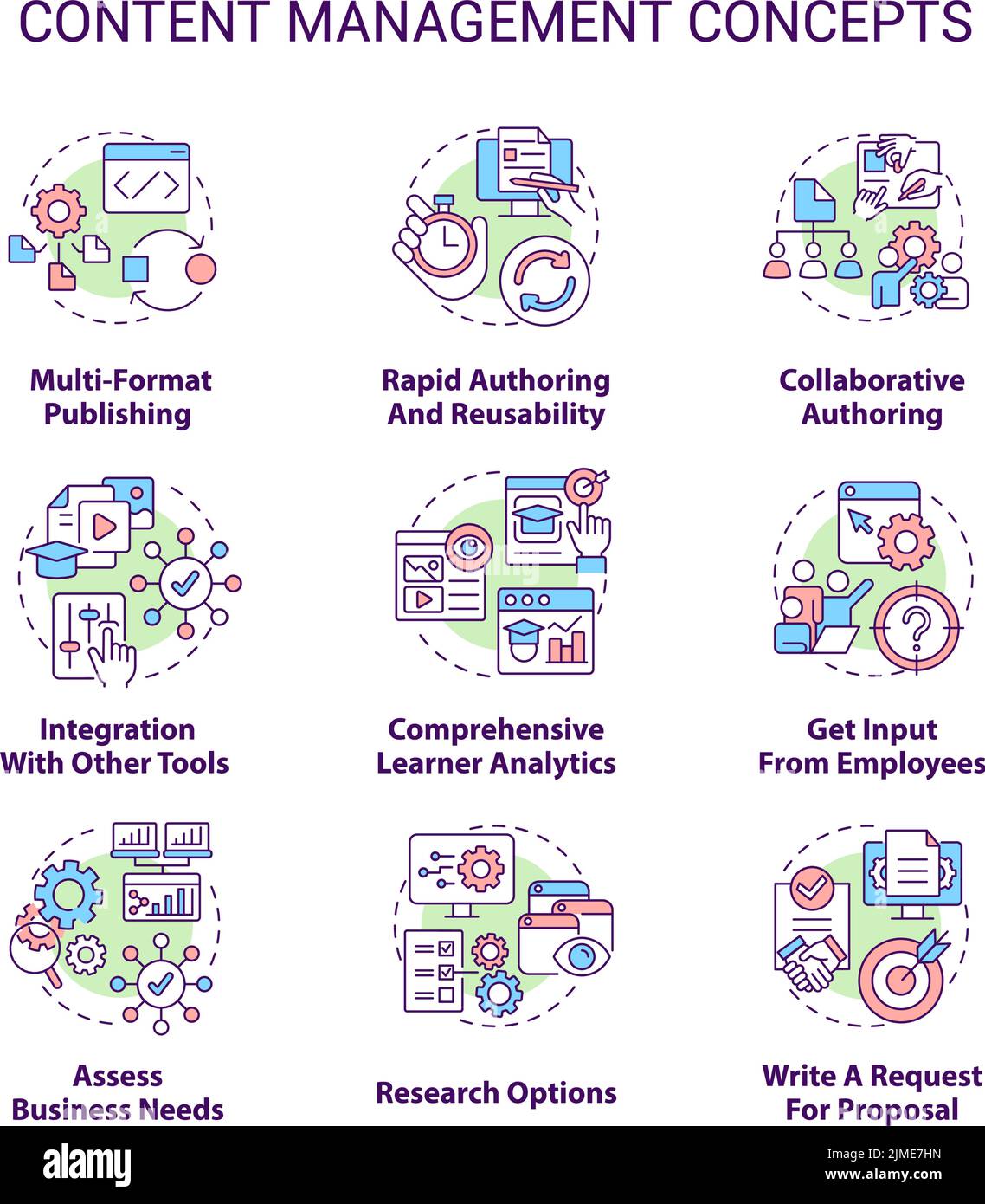 Social integration concept icons Stock Vector Images - Alamy