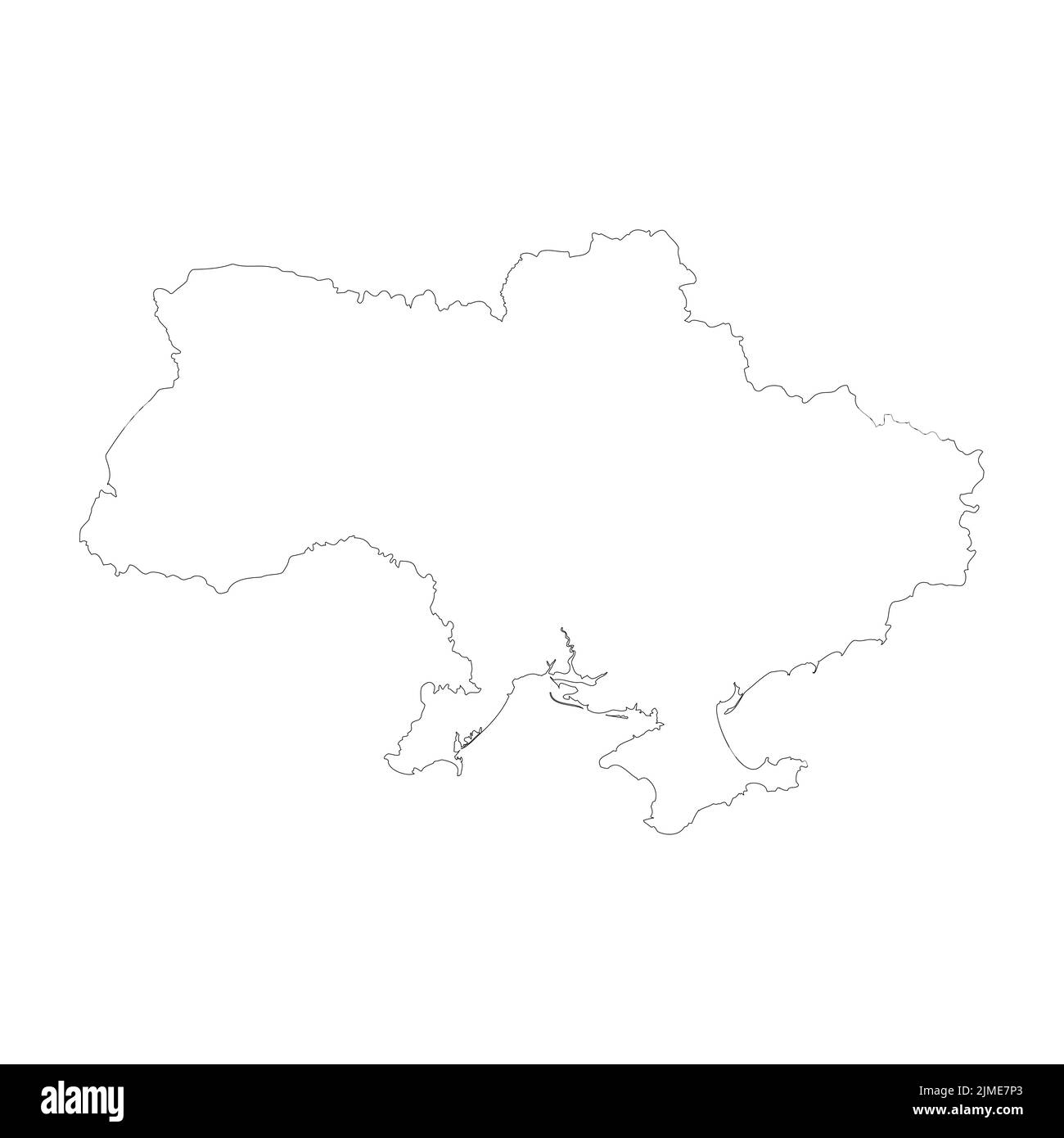 Ukraine vector country map outline Stock Vector Image & Art - Alamy