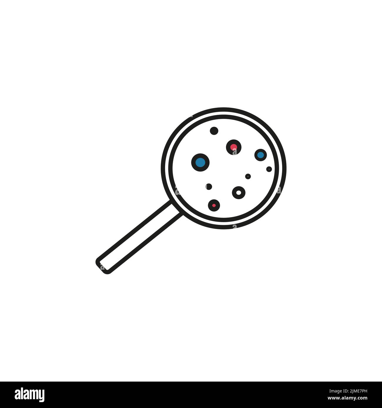 Magnifying glass with lingia virus icon vector illustration Stock ...