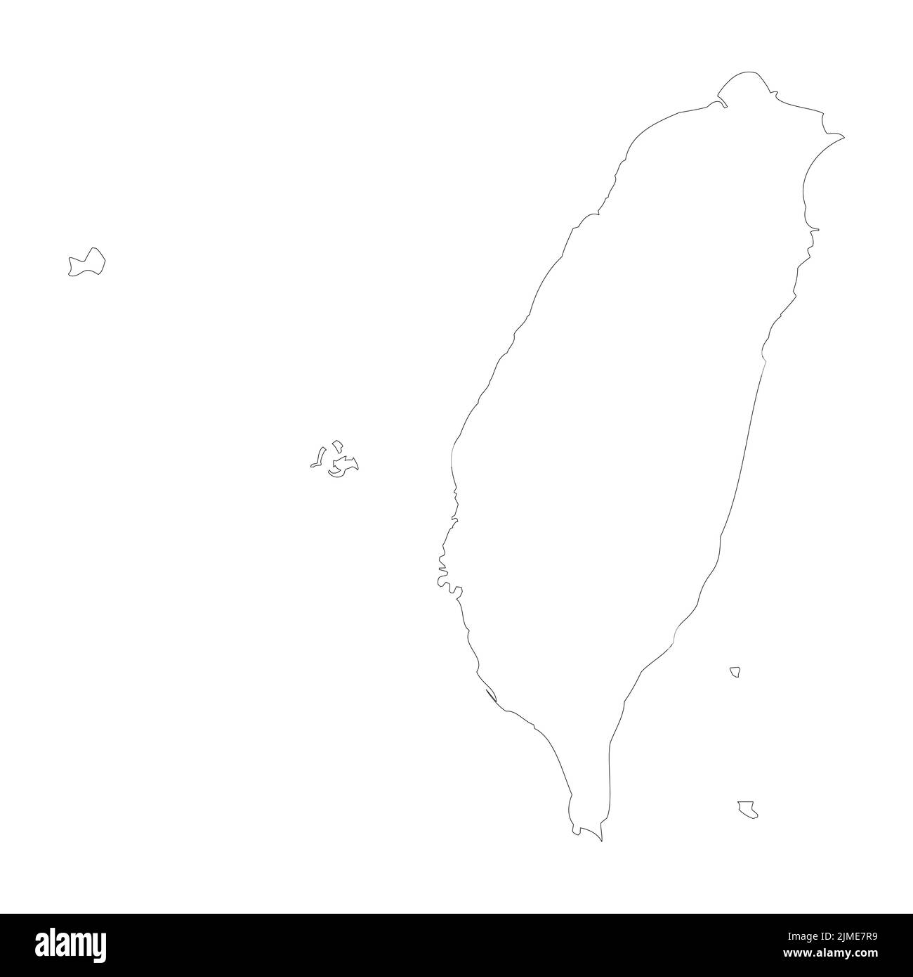 Taiwan vector country map outline Stock Vector Image & Art - Alamy