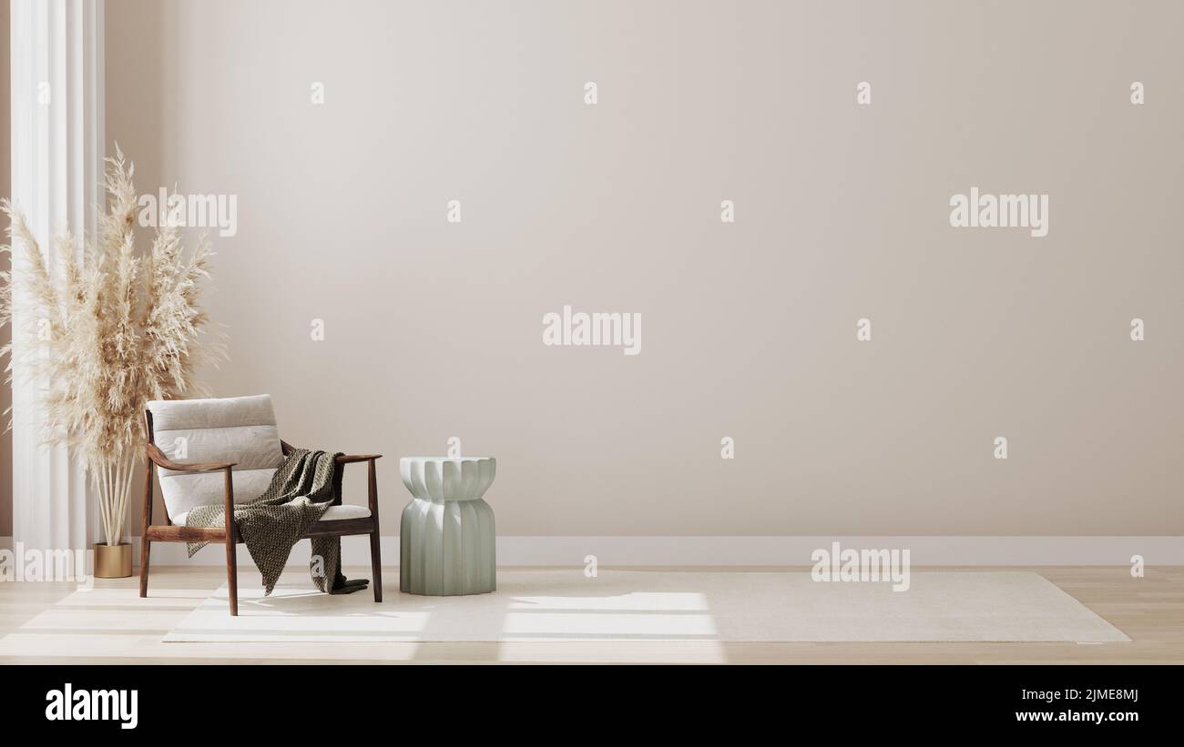 Minimalist modern living room interior background, living room mock up ...