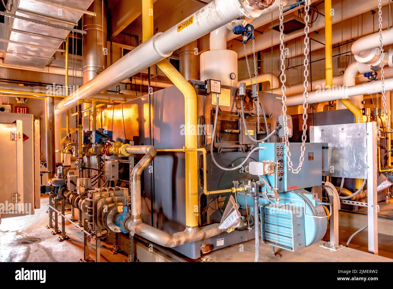 Neavy duty industrial plant piping Stock Photo - Alamy